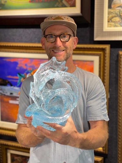 David Wight Glass Waves and Lava Bursts for Sale | Wyland Gallery ...