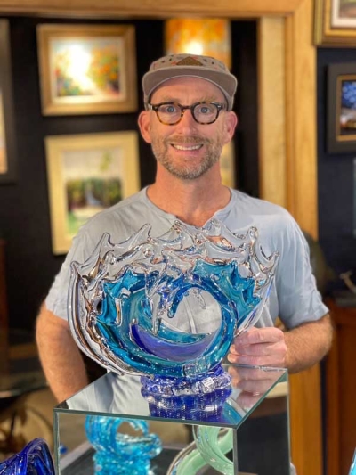 David Wight Glass Waves and Lava Bursts for Sale | Wyland Gallery ...